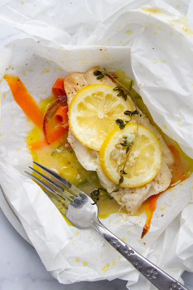 Fish in Parchment Paper (Fish en Papillote) - Perry's Plate
