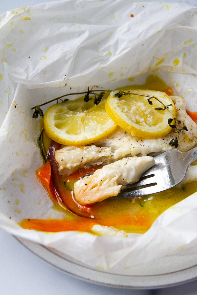 Fish in Parchment Paper (Fish en Papillote) - Perry's Plate