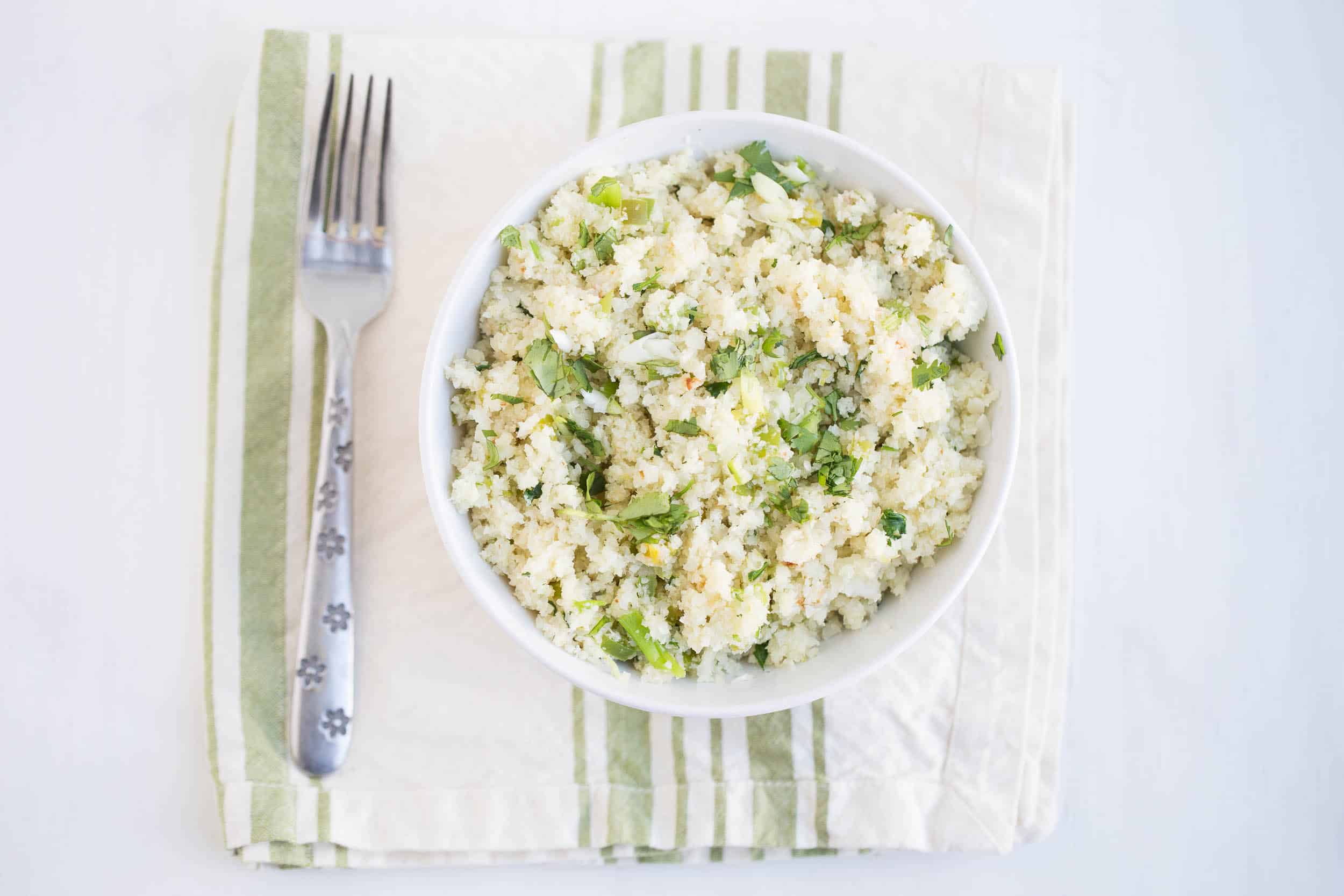 Basic Roasted Cauliflower Rice - Perry's Plate