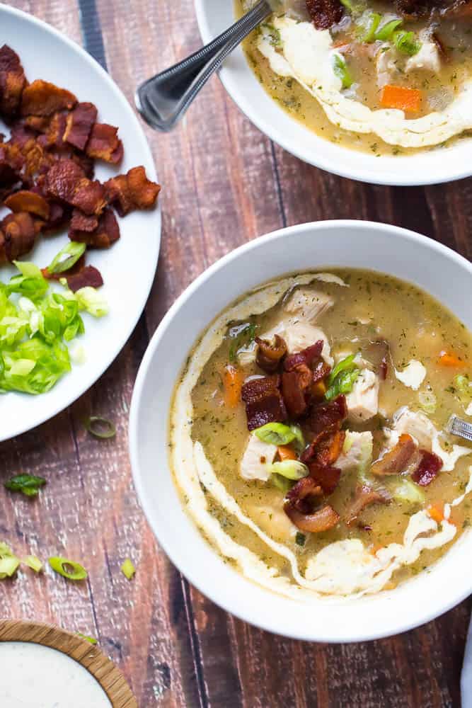 Paleo Turkey Bacon Ranch Chowder - Perry's Plate