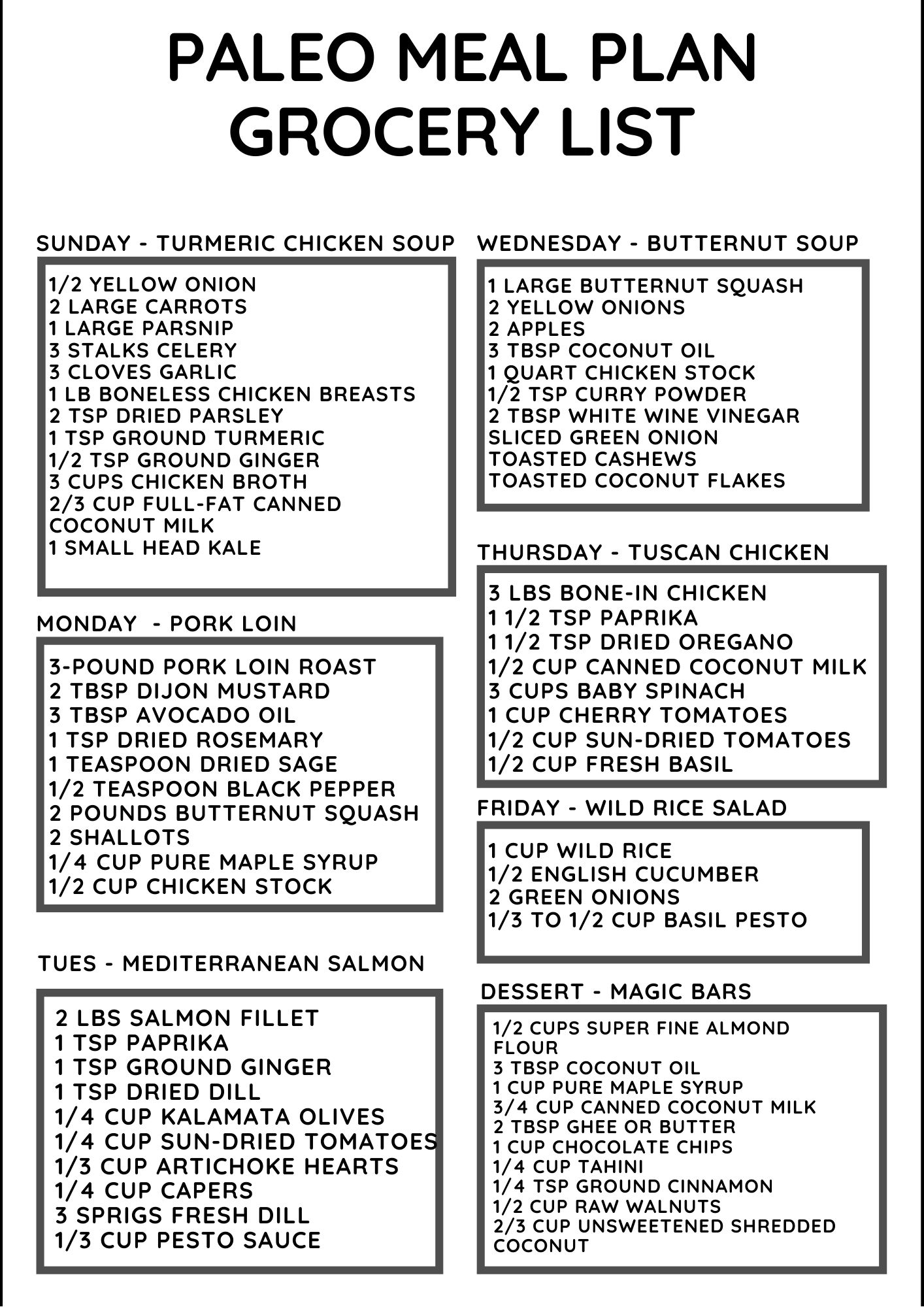 Paleo Meal Plan #2 - Perry's Plate
