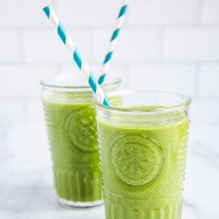Healthy Greens Smoothie Recipe (that actually tastes good!) - Perry's Plate