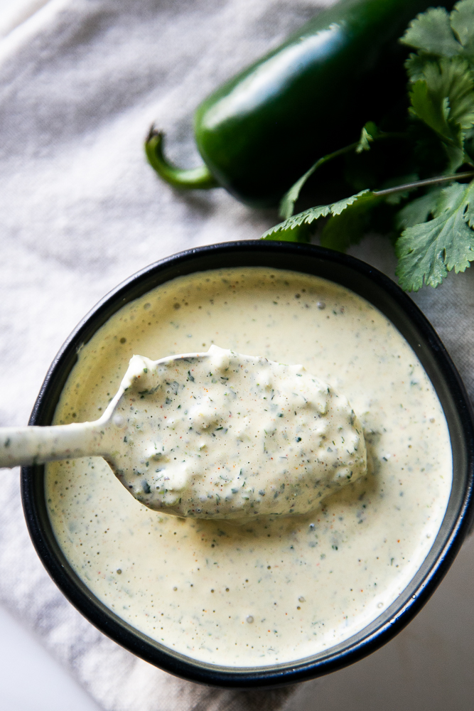 Roasted Jalapeno Ranch (Paleo) - Perry's Plate