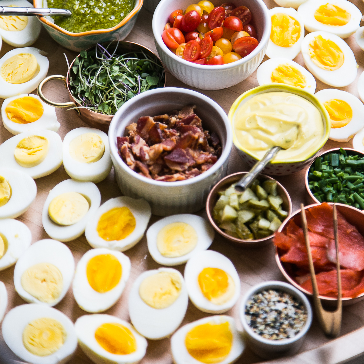 Lazy Deviled Egg Board - Perry's Plate