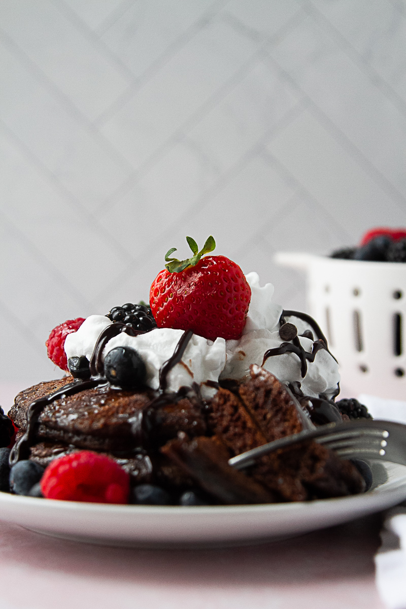 Dark Chocolate Paleo Pancakes - Perry's Plate