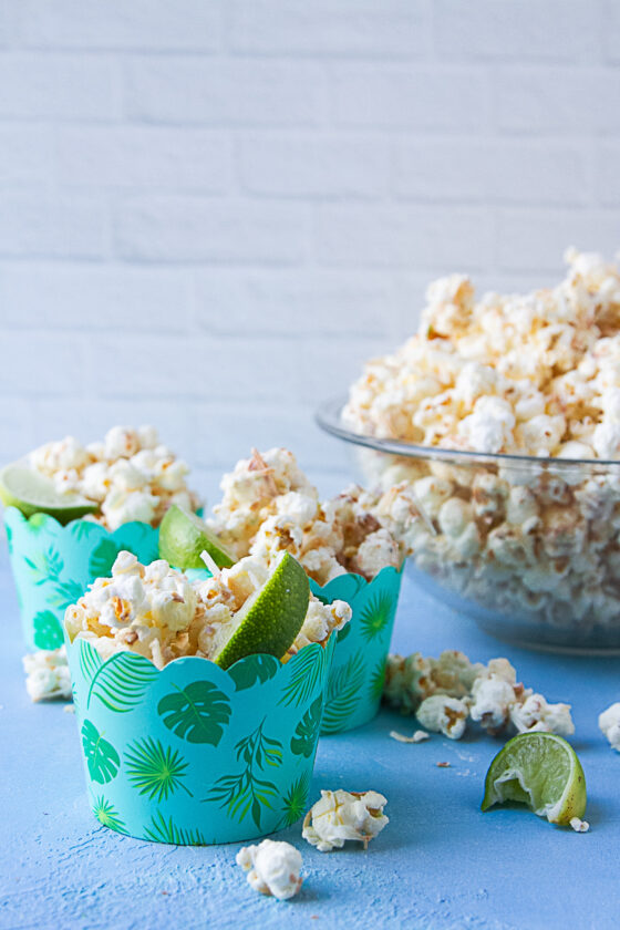 Toasted Coconut Popcorn with Lime - Perry's Plate